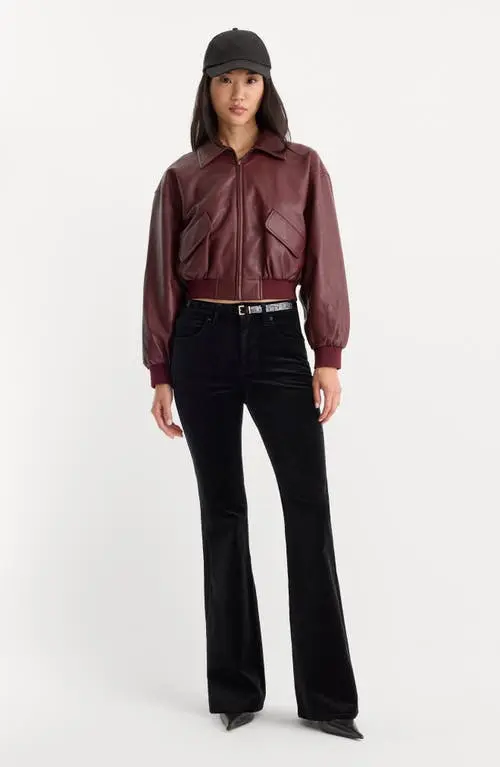 Good American Good Legs Velvet Flare Leg Pants