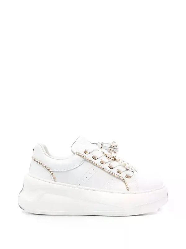 CULT Nirvana Stud-embellished Leather Sneakers