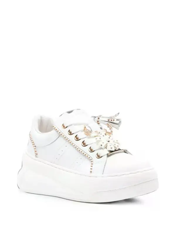 CULT Nirvana Stud-embellished Leather Sneakers
