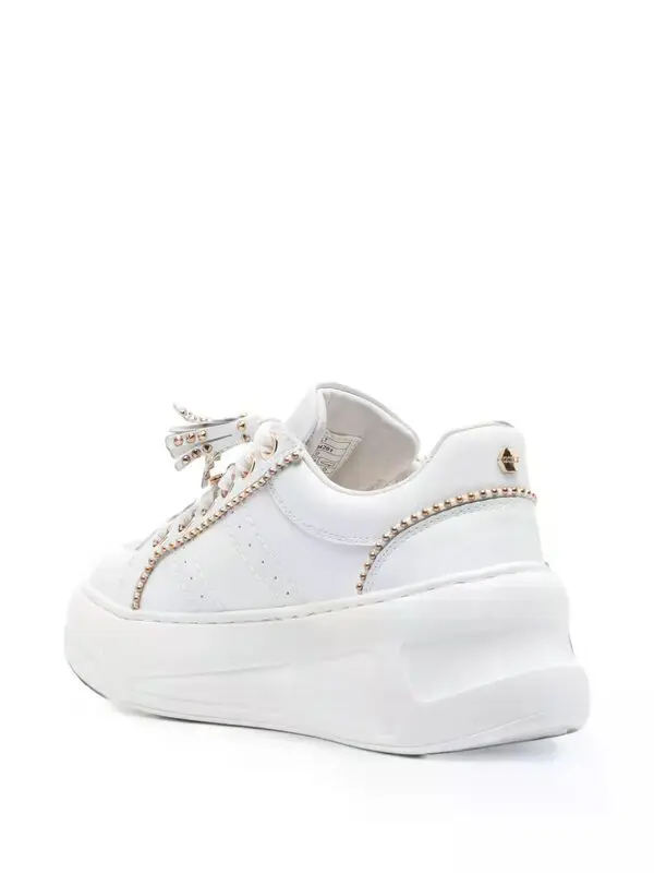 CULT Nirvana Stud-embellished Leather Sneakers