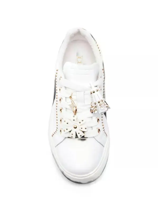 CULT Nirvana Stud-embellished Leather Sneakers