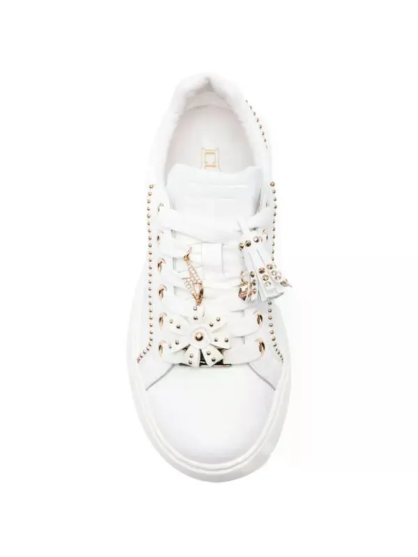 CULT Nirvana Stud-embellished Leather Sneakers