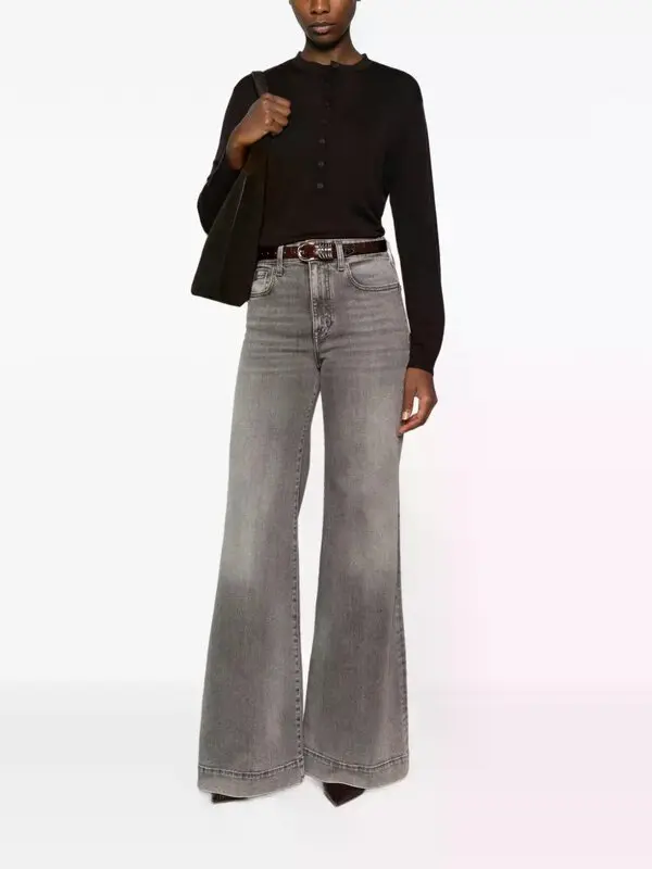 Jacob Cohen Faded Wide-leg Jeans
