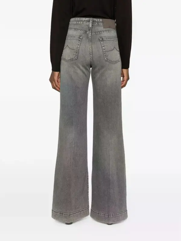 Jacob Cohen Faded Wide-leg Jeans