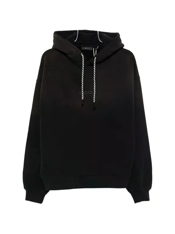 Axel Arigato Logo-embroidered Drawstring Hoodie - Black