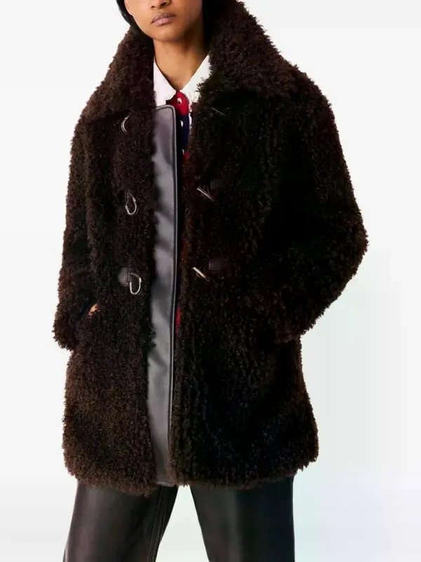 Maje Faux-fur Toggle-fastening Coat
