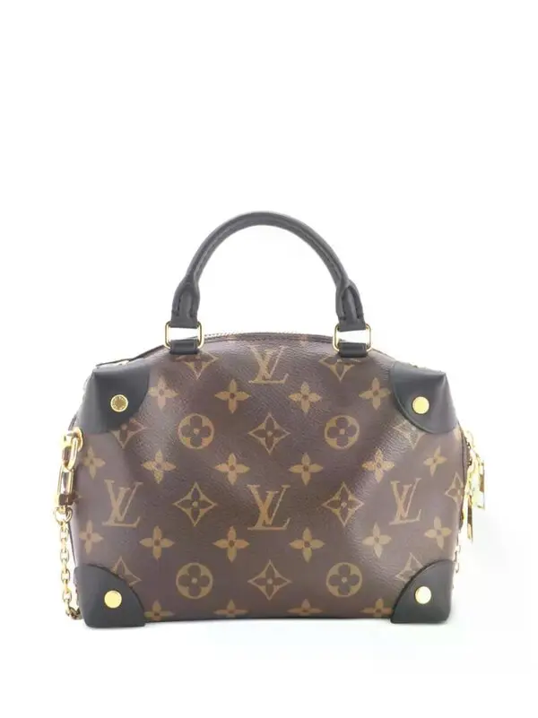 LOUIS VUITTON Monogram Canvas Petite Malle Souple Handbag - Brown