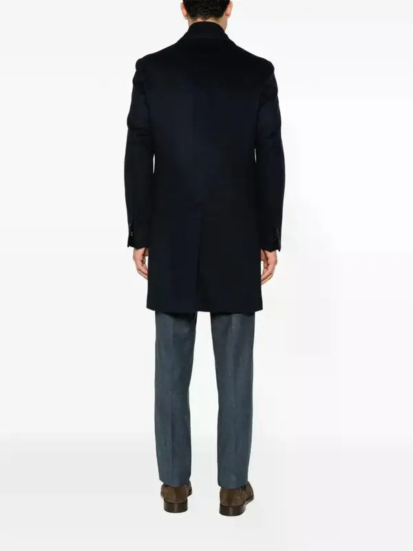 Corneliani Layered Notched-lapel Coat - Blue