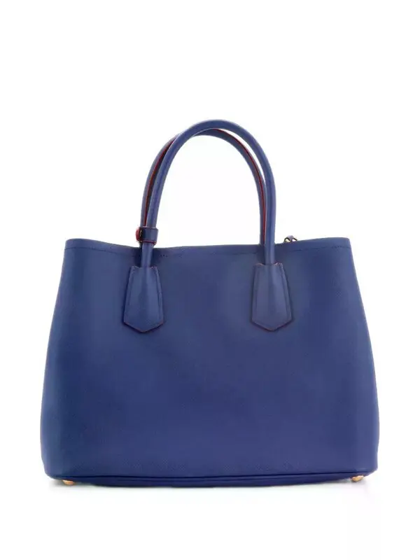 Prada Saffiano Leather Medium Tote Bag - Blue