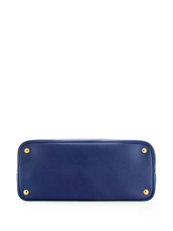 Prada Saffiano Leather Medium Tote Bag - Blue