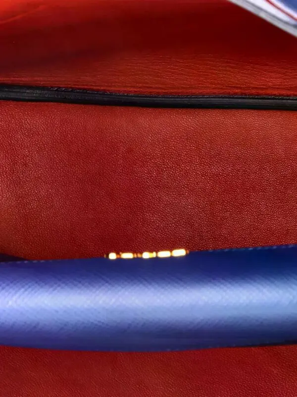 Prada Saffiano Leather Medium Tote Bag - Blue