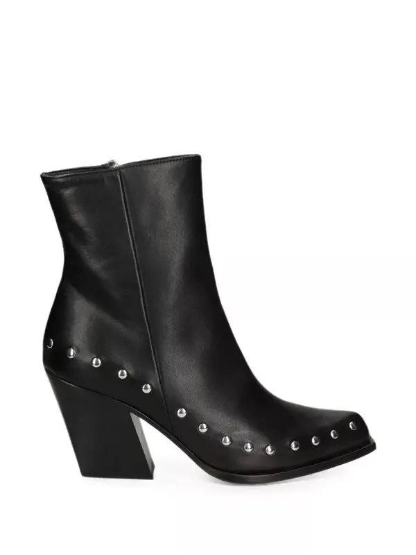 VIC MATIE Studded Leather Boots - Black