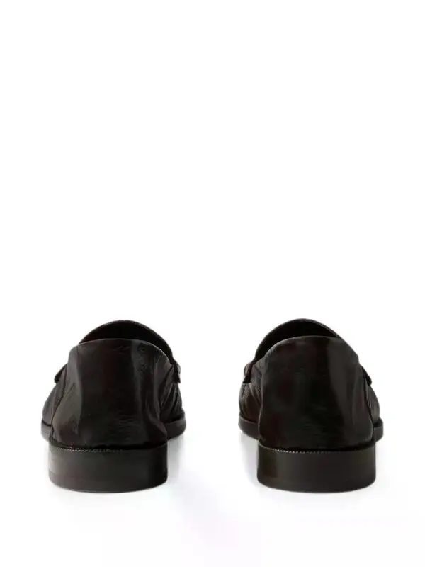 Claudie Pierlot Logo-plaque Gathered Loafers