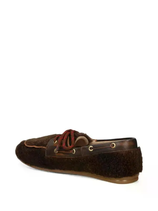 POSA Shearling-effect Lace-up Loafers