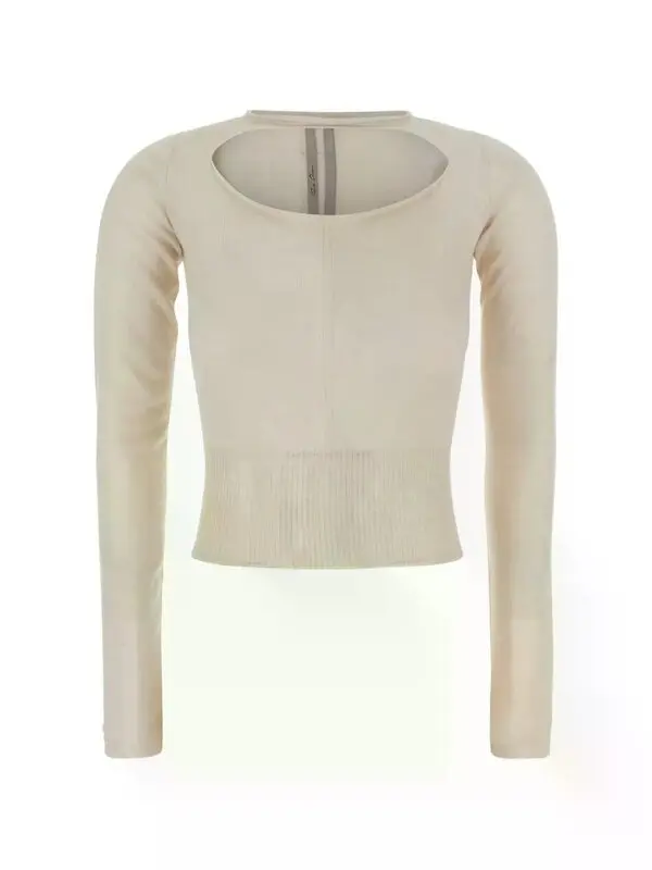 Rick Owens Cut-out Ribbed-hem Sweater