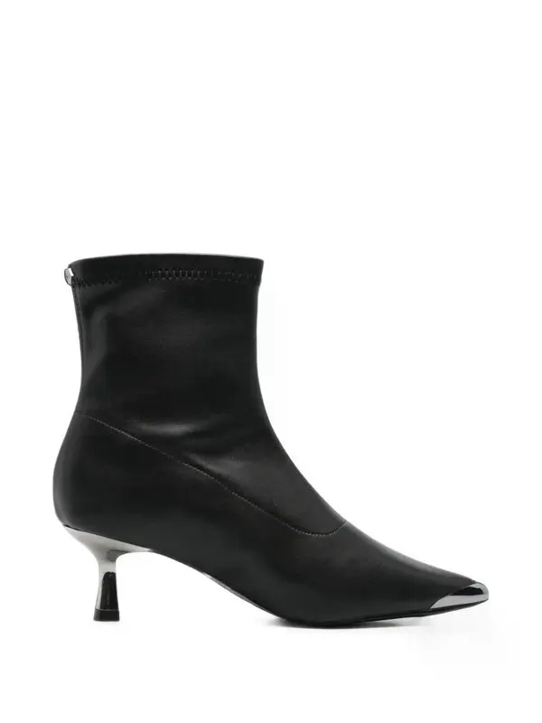 CULT Metal-toe Pointed-toe Ankle Boots - Black