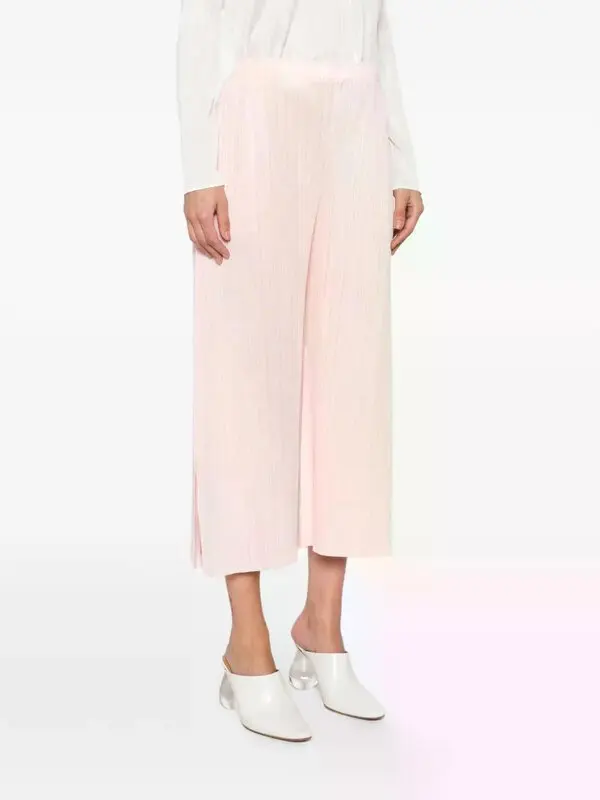 Issey Miyake Pleated Cropped Trousers - Pink