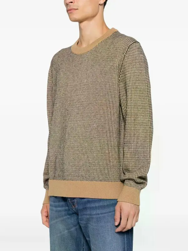 Calvin Klein Micro-patterned Crew-neck Sweater