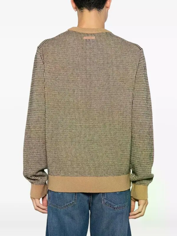 Calvin Klein Micro-patterned Crew-neck Sweater