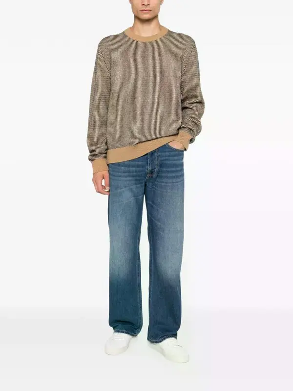 Calvin Klein Crew Neck Micro-patterned Sweater