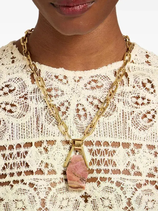 La DoubleJ Portal Rhodonite Pendant Necklace