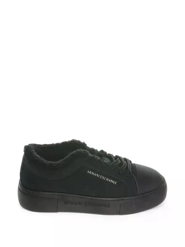 Armani Exchange Logo-print Low-top Sneakers - Black