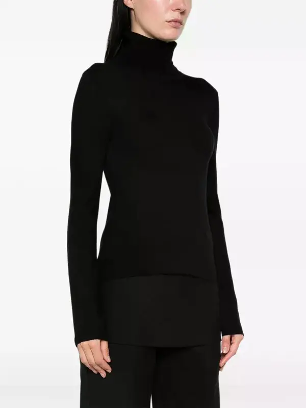EMERSON RENALDI Ribbed Knit Roll Neck Sweater