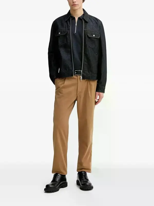 Marc O'polo Zip-neck Long-sleeve Polo Shirt - Blue