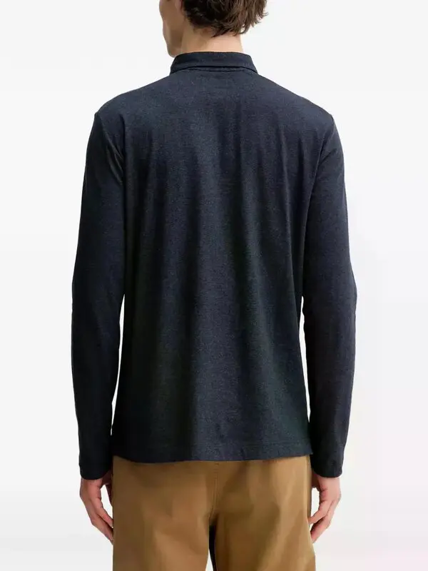 Marc O'polo Zip-neck Long-sleeve Polo Shirt
