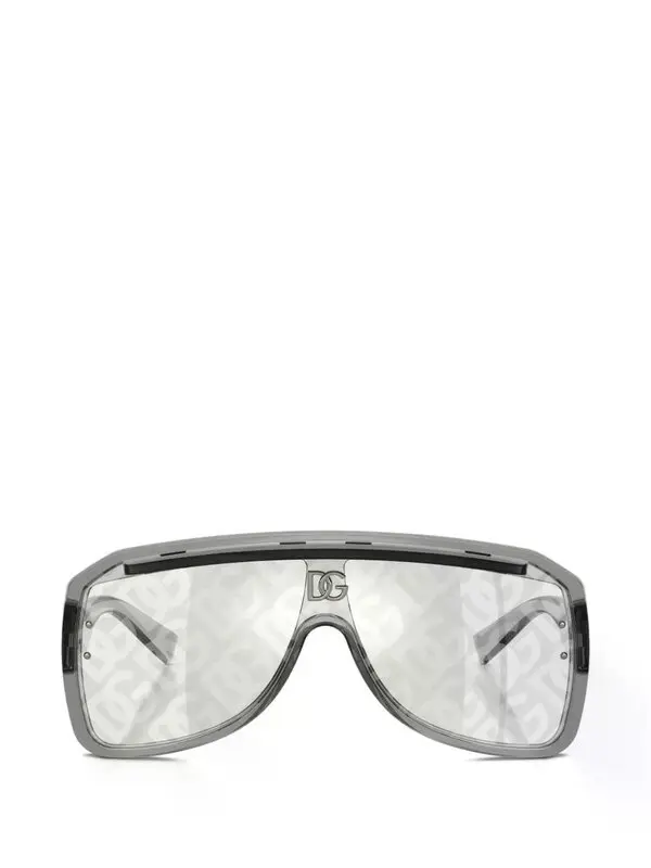 Dolce & Gabbana Dg Logo-plaque Sunglasses - Grey
