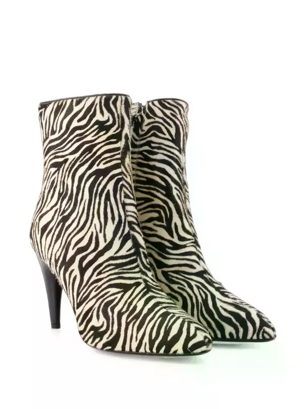 Isabel Marant Étoile Jany Zebra-print Ankle Boots - Neutrals