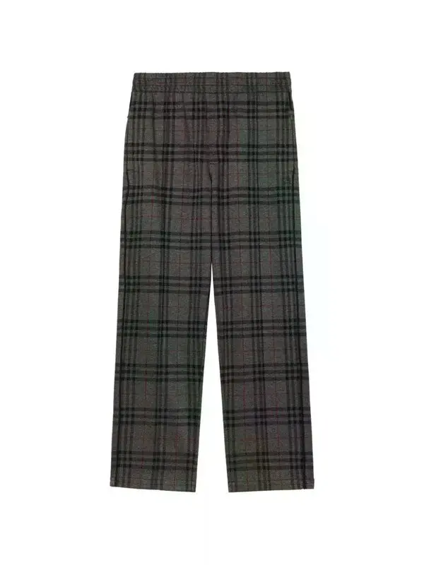 Burberry Check Drawcord Track Pants - Grey