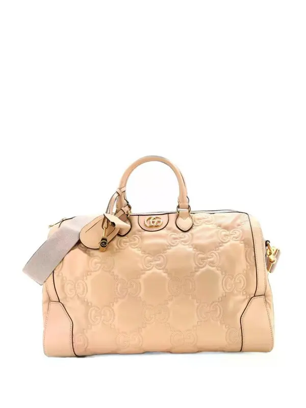 Gucci Gg Matelasse Leather Medium Satchel - Neutrals
