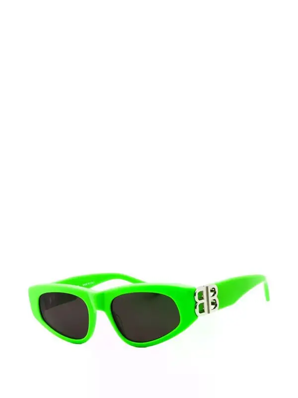 Balenciaga Cat-eye Sunglasses With Logo Lettering - Green