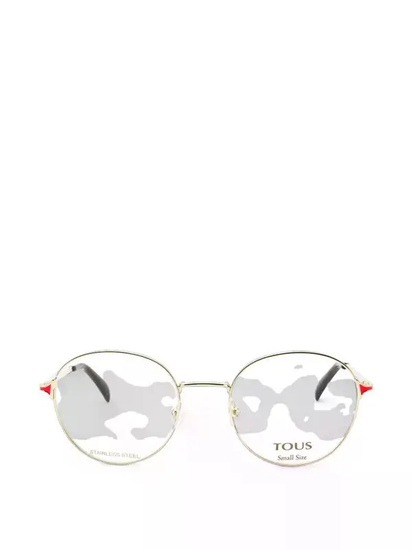 TOUS Round Frame Eyeglasses - Gold
