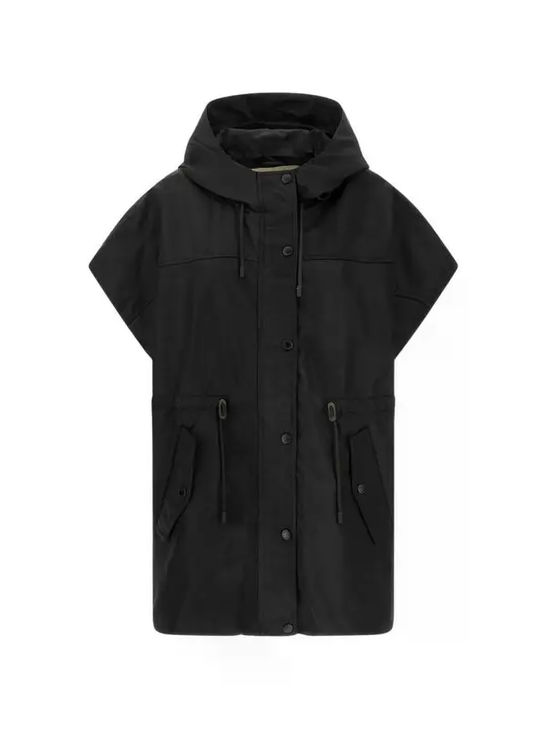 Max Mara Quilted Hooded Jacket - Black