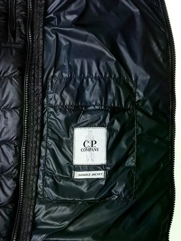 C.P. COMPANY Goggle Hooded Puffer Jacket