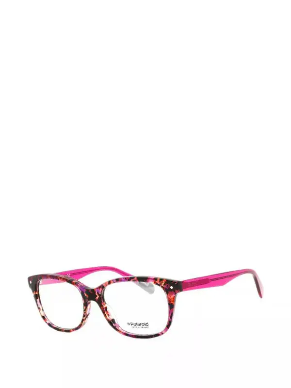 POLAROID Tortoiseshell-effect Rectangle-frame Glasses