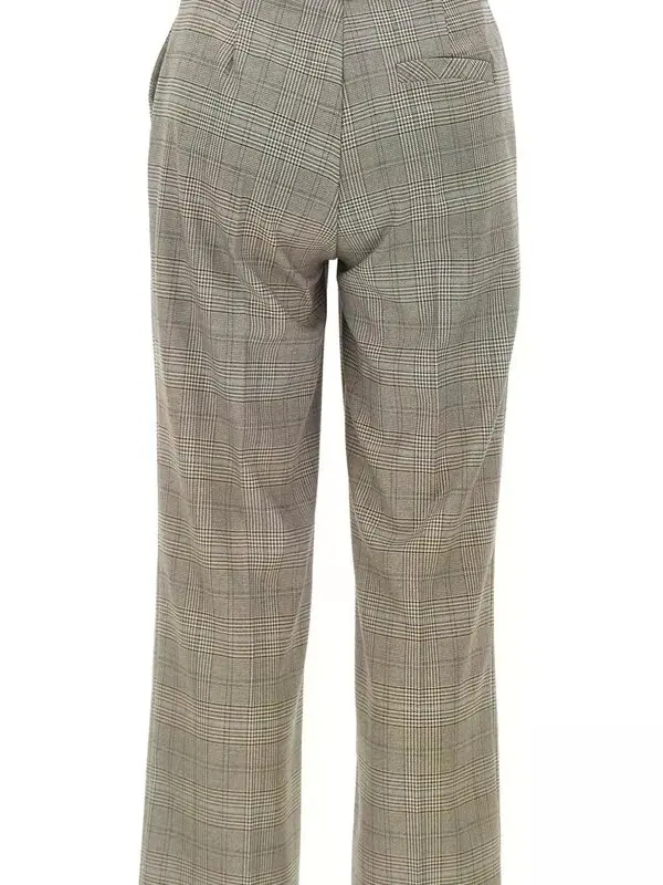 KAOS Check-pattern Straight-leg Trousers