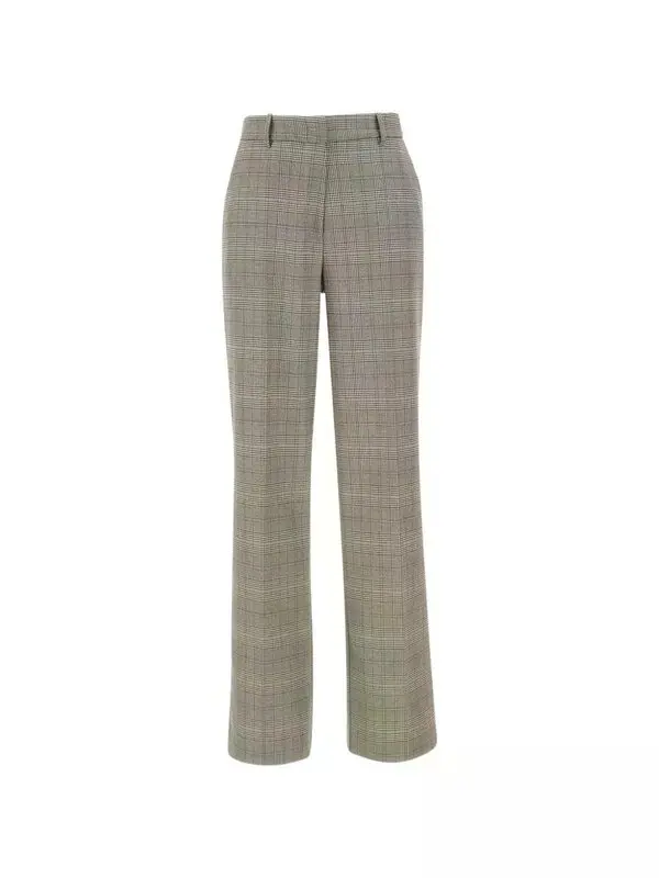 KAOS Check-pattern Straight-leg Tailored Trousers