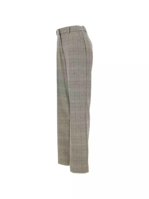 KAOS Check-pattern Straight-leg Tailored Trousers