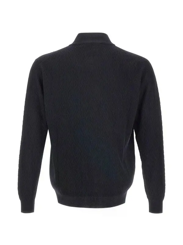 FILIPPO DE LAURENTIIS Geometric-pattern High-neck Cardigan