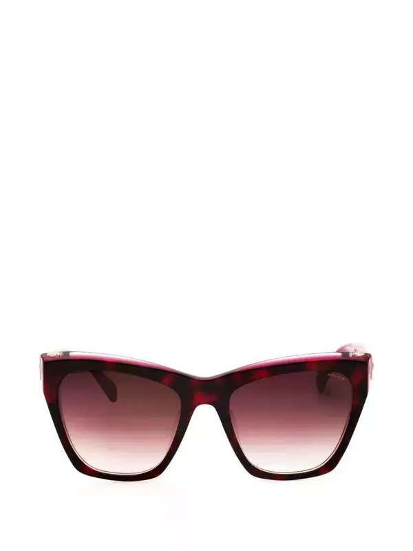 POLICE Tortoiseshell-effect Cat-eye Frame Sunglasses - Brown