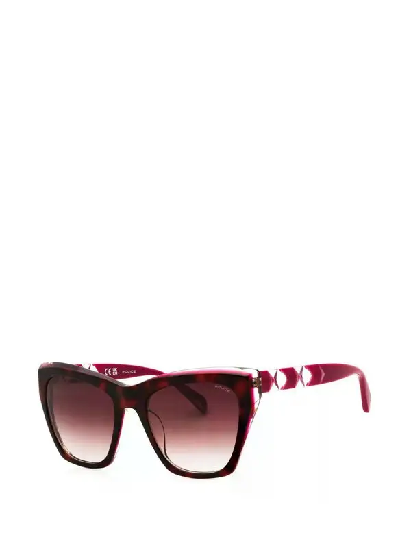 POLICE Tortoiseshell-effect Cat-eye Frame Sunglasses