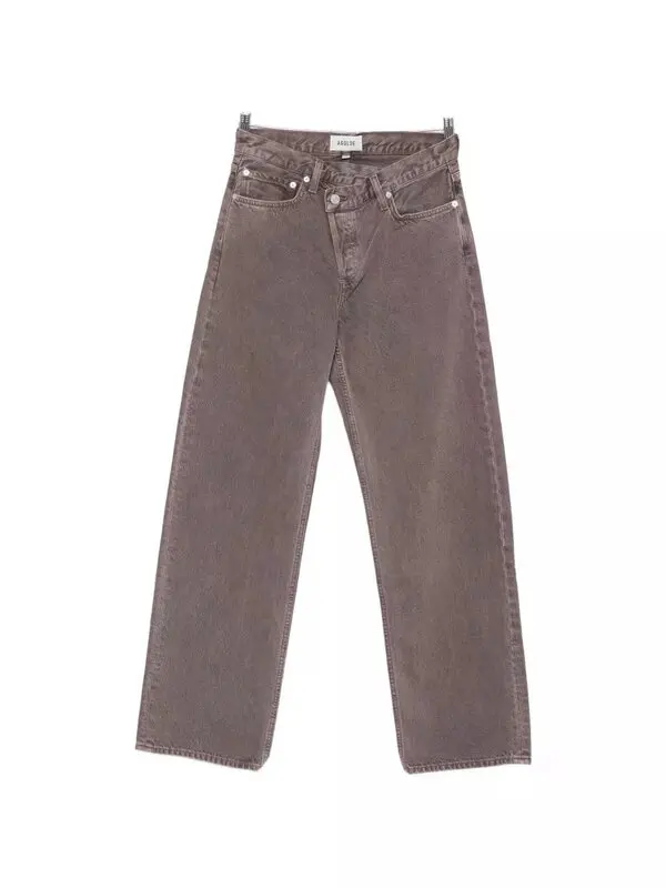 AGOLDE Criss-cross Straight-leg Jeans - Grey