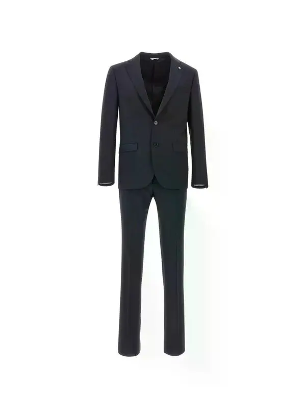 MANUEL RITZ Single-breasted Slim-fit Suit - Blue