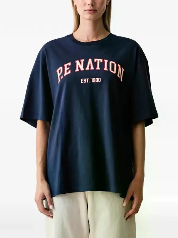 P.E Nation Core Logo-print T-shirt - Blue
