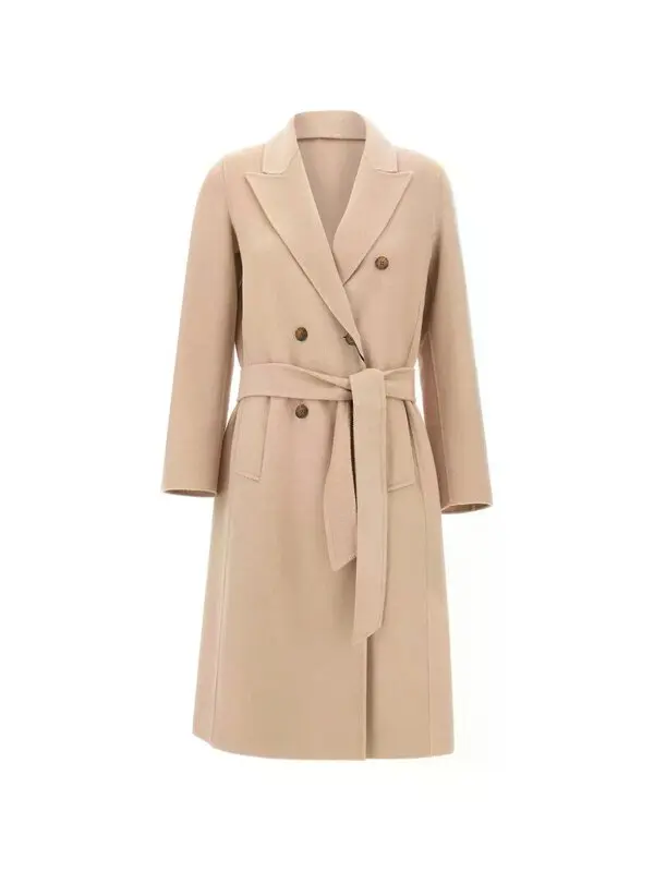 Marella Laghi Double-breasted Coat - Neutrals