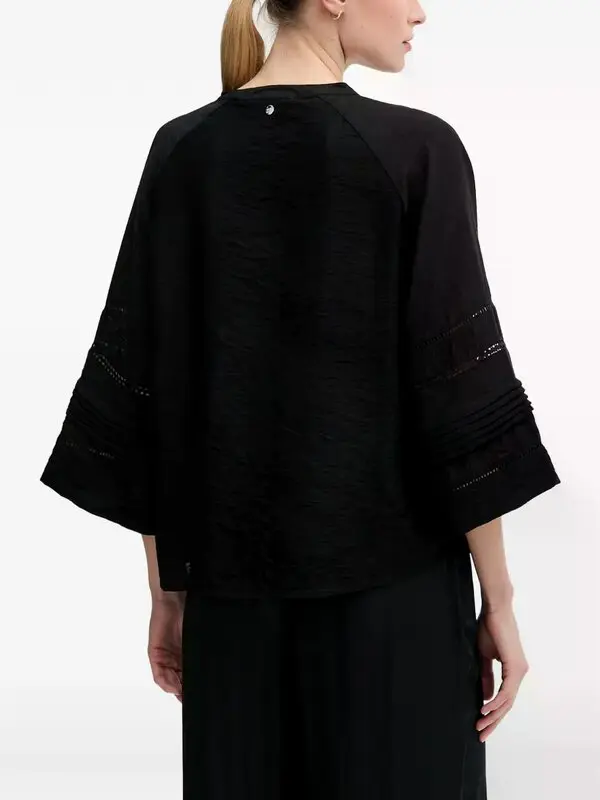 MOS MOSH Aleysa Nila Pleated-sleeve Crinkled Blouse