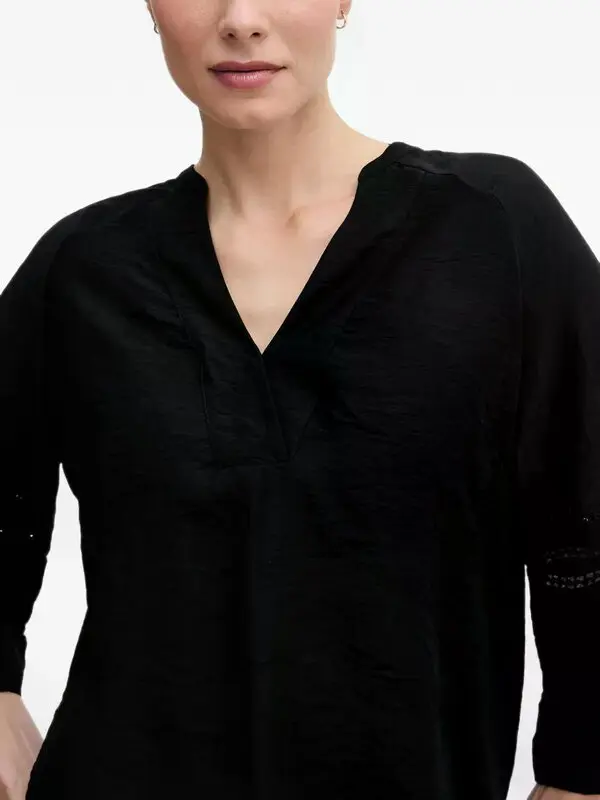 MOS MOSH Aleysa Nila Pleated-sleeve Crinkled Blouse